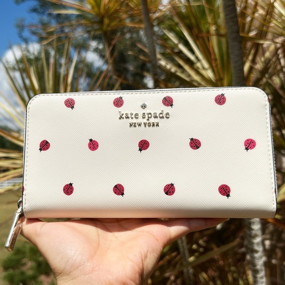 kate spade | Bags | Kate Spade Ladybug Dottie Large Continental Wallet ...
